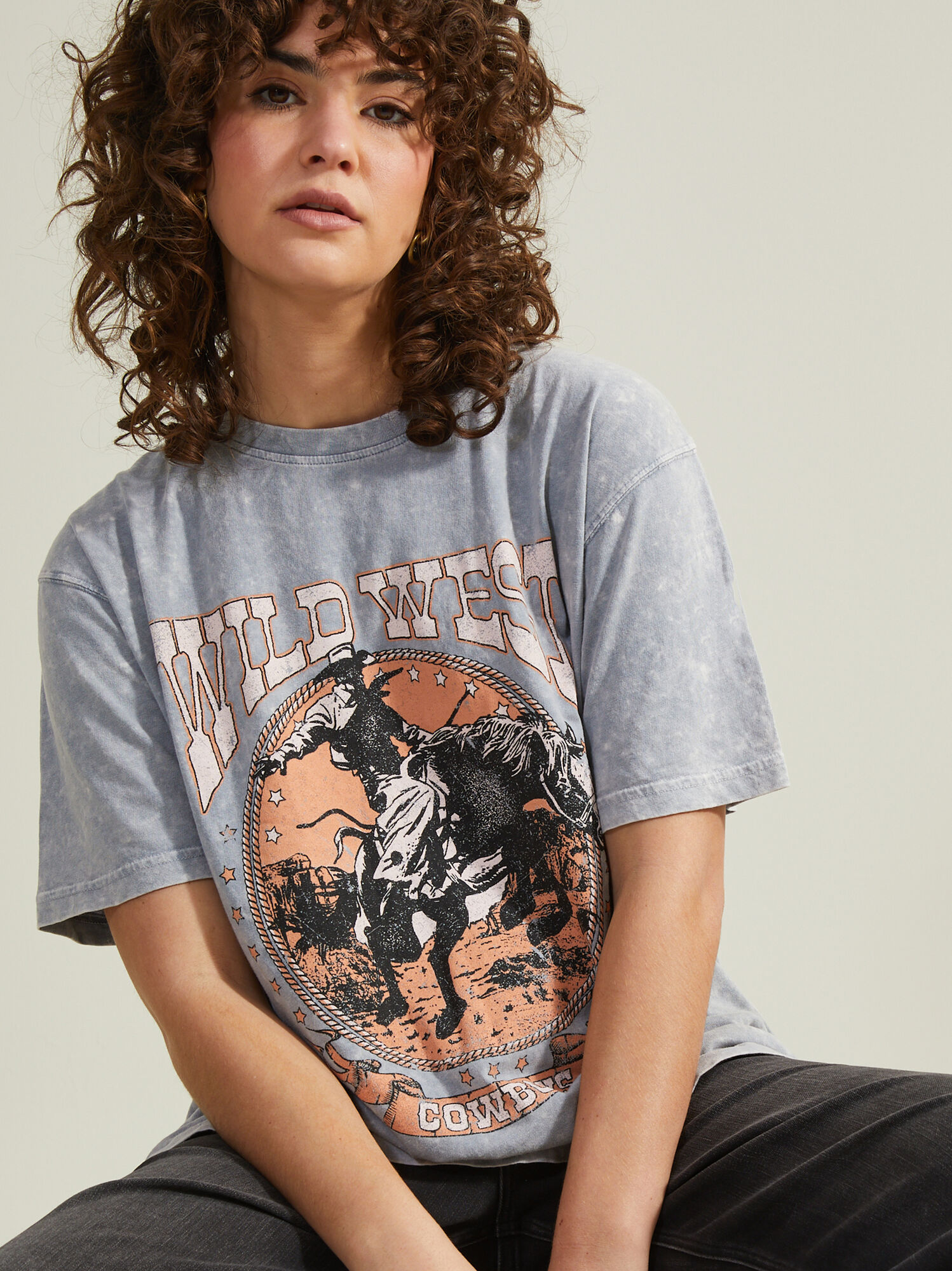 Wild West Graphic Tee in Blue | Altar'd State