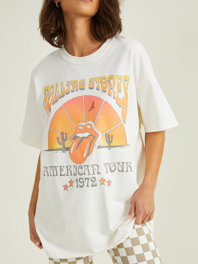 Rolling Stones Oversized Graphic Tee in Off White | Altar'd State